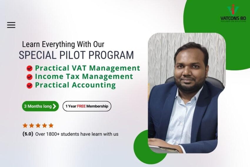 4 Months Long Best Program VAT Tax Course In Bangladesh.